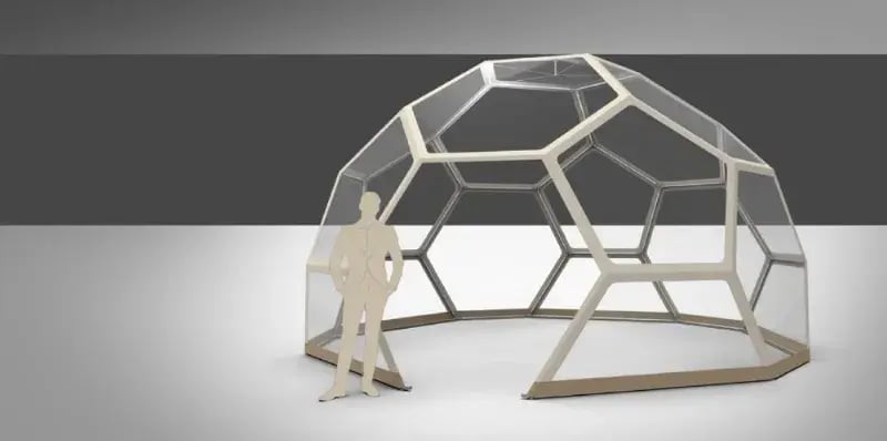 On the Horizon: Tool-free, Geodesic Event Domes