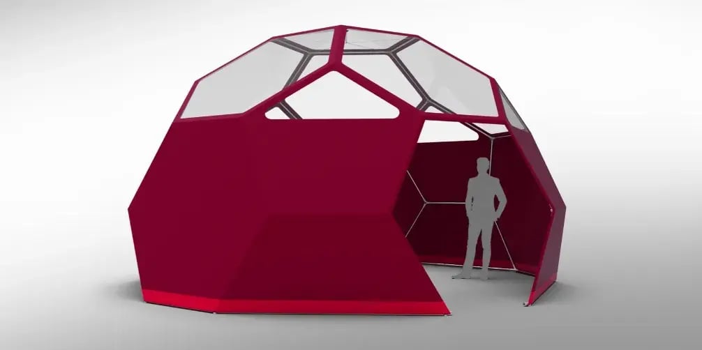 On the Horizon: Tool-free, Geodesic Event Domes